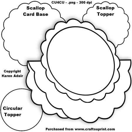 Scallop Rocker Card Template - CUP352399_168 | Craftsuprint