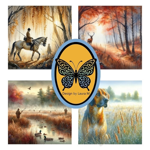 Watercolor Forest Collage – 4 Serene Nature Scenes in 2x2 Grid ...