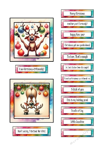 Upside-Down Reindeer Mini Kit – Holiday Humor - CUP1409937_135667 ...