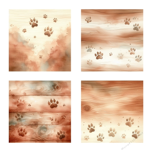 Rustic Paw Prints – 2000x2000 JPEG Collage - CUP1410453_135667 ...