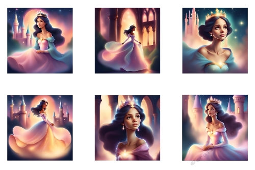 Enchanted Princess Illustration Kit – Fairytale Royal Portraits ...