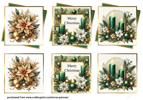 Green Layered Christmas Toppers 3 - CUP1407117_643 | Craftsuprint