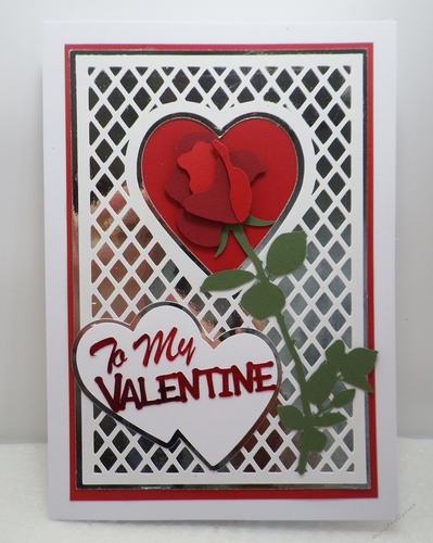 Valentines heart and rose topper - CUP1191361_1577 | Craftsuprint