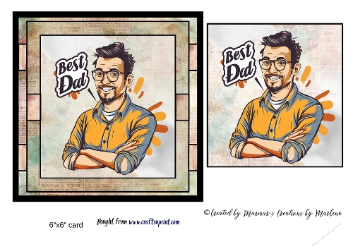 Retro Funny Father Dad card - CUP1374894_71070 | Craftsuprint
