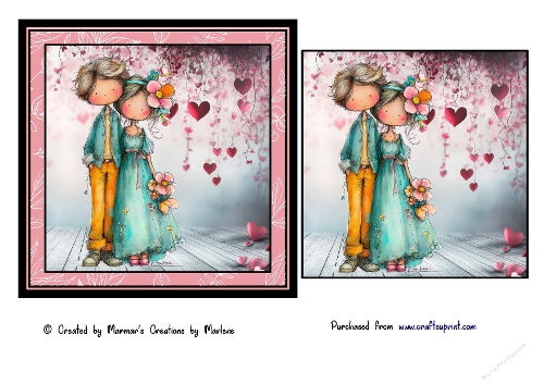 Simple Pastel Valentine quick card whimsical / quirky - CUP1424669 ...