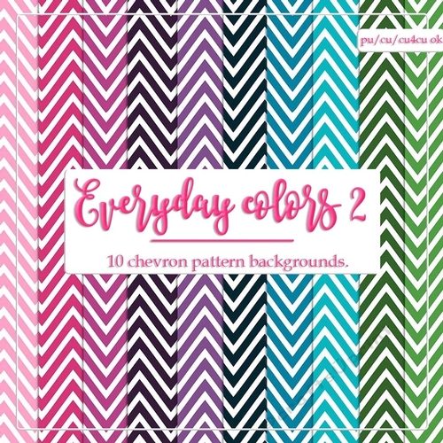 Everyday Colors 2 - Chevron Zig Zag Patterns A4 Size Digital ...