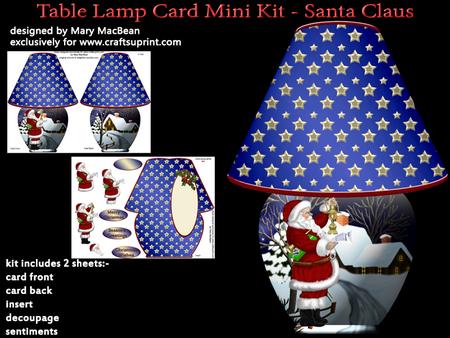 Table Lamp Card Mini Kit - Santa Claus - CUP542254_1648 | Craftsuprint