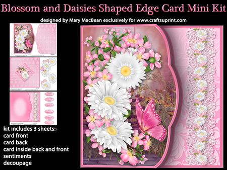 Blossom and Daisies Shaped Edge Card Mini Kit - CUP609438_1648 ...