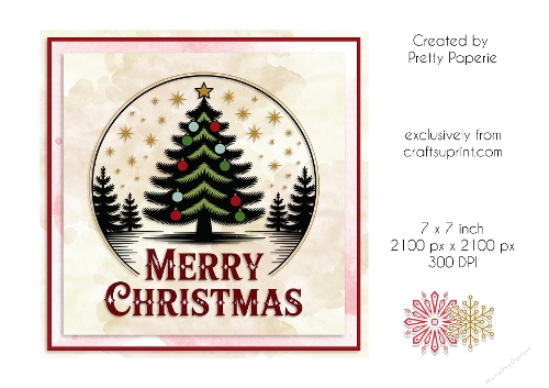Card Topper - Christmas Card - CUP1402072_75932 | Craftsuprint