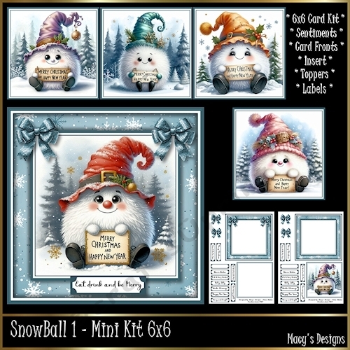 Snowball 1 - Mini Kit 6x6 - CUP1405071_124264 | Craftsuprint