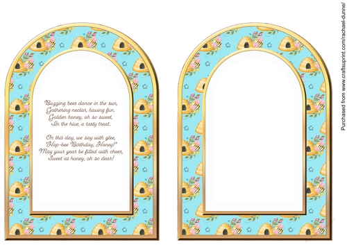 Oh Hap-Bee Day! Insert Gold Arch 5 x 7 Insert - CUP1300388_75068 ...