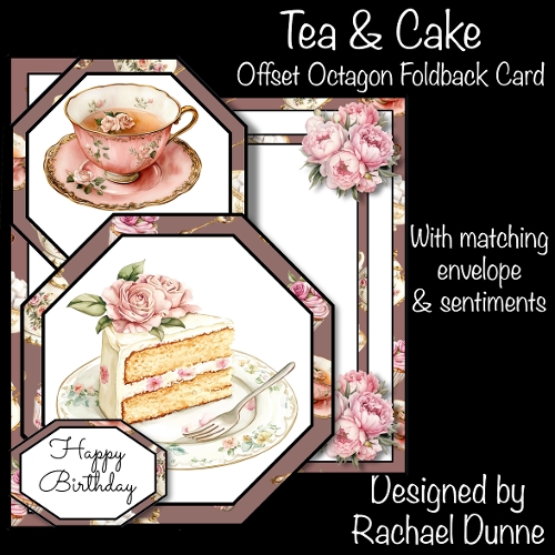 Tea & Cake Offset Octagon 5 x 7 Mini Kit - CUP1402459_75068 | Craftsuprint