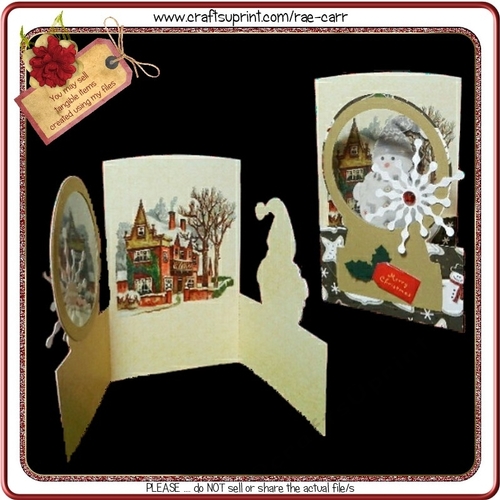 705 Snowman Snow Globe Card - CUP695426_1415 | Craftsuprint