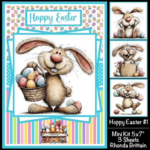 Hoppy Easter #1 Mini Kit 5x7 (3) - CUP1421582_40 | Craftsuprint