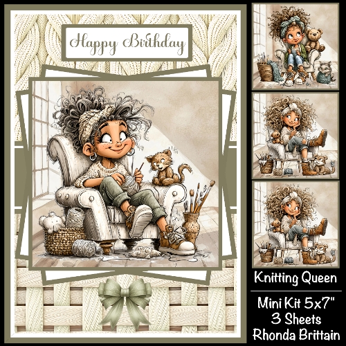 Knitting Queen Mini Kit 5x7 (3) - CUP1425102_40 | Craftsuprint