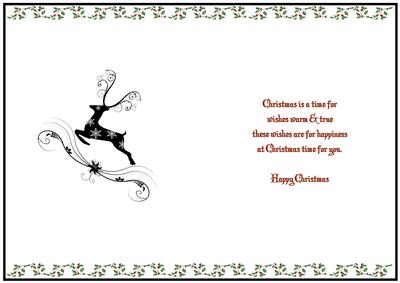 Christmas Reindeer Insert - CUP491981_719 | Craftsuprint