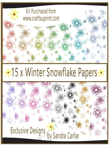 Winter Snowflake Christmas Paper kit - CUP917896_719 | Craftsuprint