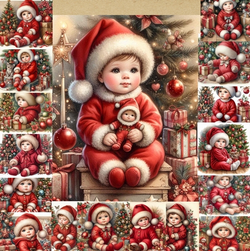 Vintage Christmas Baby - CUP1311406_77133 | Craftsuprint