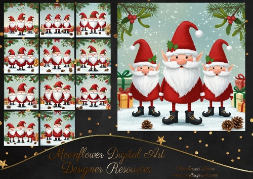 Cute Santa Gnomes 1 - CUP1400058_77133 | Craftsuprint