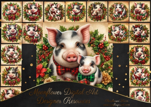 Festive Pigs - CUP1404841_77133 | Craftsuprint