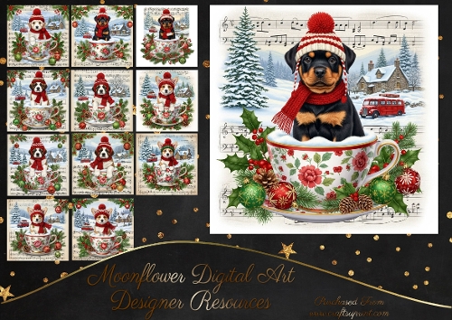 Christmas Snow Cup Pups 3 - CUP1405778_77133 | Craftsuprint