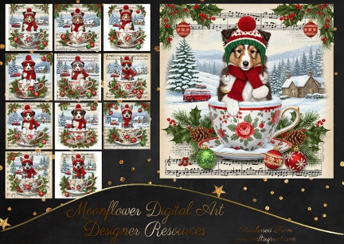 Christmas Snow Cup Pups 4 - CUP1405779_77133 | Craftsuprint