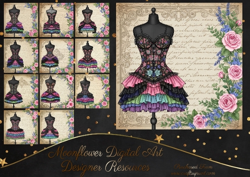 Floral Corsets - CUP1409684_77133 | Craftsuprint