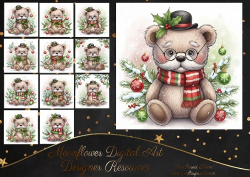 Festive Jimothy Bear - CUP1410458_77133 | Craftsuprint