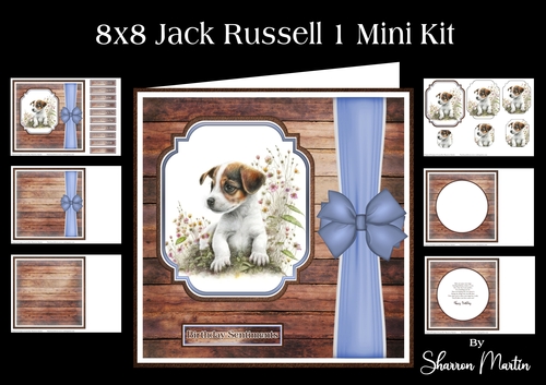 8x8 Jack Russell 1 Mini Kit - x6 A4 sheets - CUP1203155_1495 | Craftsuprint