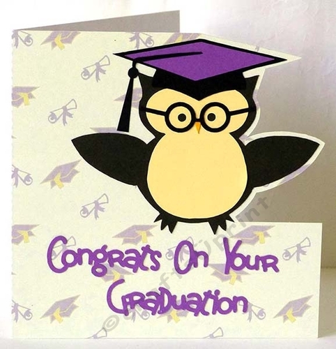 Graduation Owl Card and Matching Paper - CUP889084_40382 | Craftsuprint