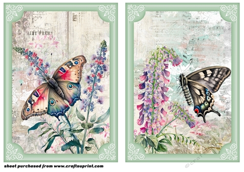 2 Floral butterfly card front/toppers 1 - CUP1196426_659 | Craftsuprint