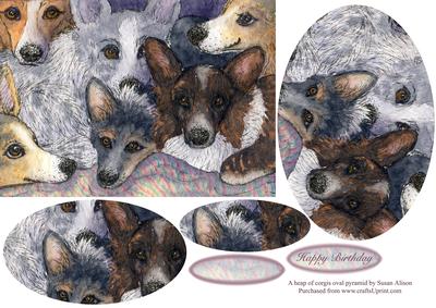 A Heap of Corgis Oval Pyramid - CUP315590_1030 | Craftsuprint