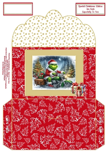 Grinch Santa Bike - Money Wallet - CUP1407887_846 | Craftsuprint