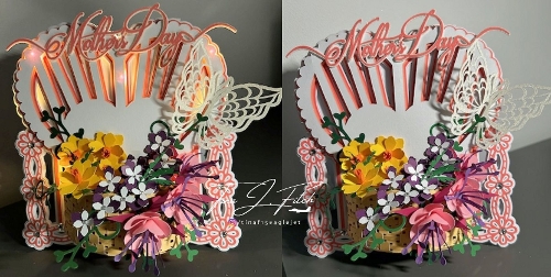 Mothers Day/Birthday Threaded Basket Heart Floral Card TF0754, All ...
