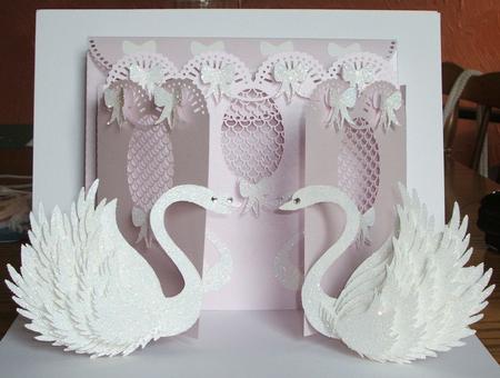 Wedding Swan Fronted Door Card - CUP696361_596 | Craftsuprint