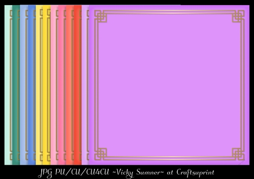Sorbet Artdeco Frame Inlay Paper - CUP862453_43136 | Craftsuprint