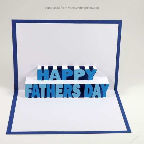 Happy Fathers Day Pop Up Card - CUP1219742_77958 | Craftsuprint