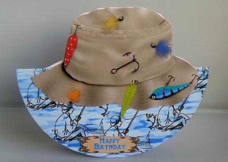 Gone Fishing Hat Topped Wobble Card Mini Kit - CUP450299_994 | Craftsuprint