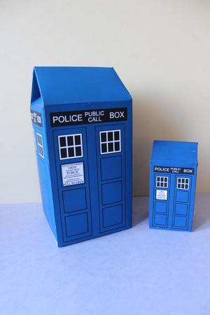 3D Police Box Milk Carton Treat Boxes - CUP583239_359 | Craftsuprint