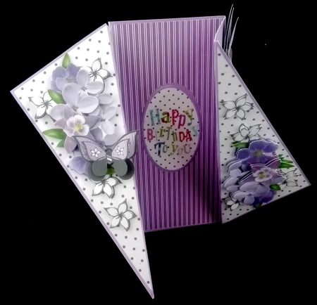 Twisted Gatefold - Lilac Flowers - CUP972478_3367 | Craftsuprint
