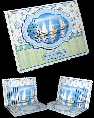 Pop Up Scene Boats 3D Card Kit - CUP385958_68 | Craftsuprint