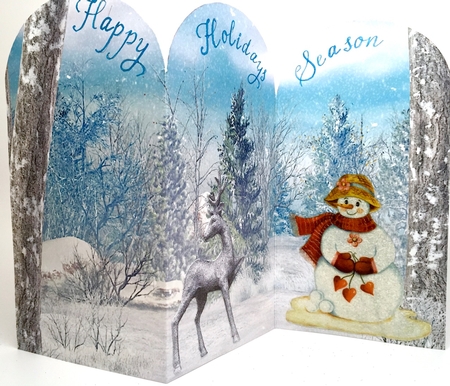 Christmas Snow Scene Tri Fold - CUP12518_37 | Craftsuprint