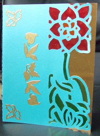 Stylised Flower Over the Edge Card - CUP691540_198 | Craftsuprint