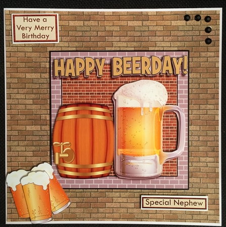 HAPPY BEERDAY! Birthday card mini kit - BEER & BARREL CARD - CUP777287 ...