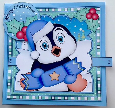 3D Animated Christmas Moveable Wobble Head Card Kit - Penguin has an ...