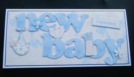 Create Your Own - New Baby Boy Word Card Kit - CUP152451_614 | Craftsuprint