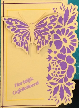 Border Edge Card 18 with Butterfly - CUP691108_198 | Craftsuprint