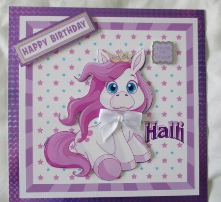 PINK PRINCESS PONY - quick card sheet. - CUP877652_57683 | Craftsuprint