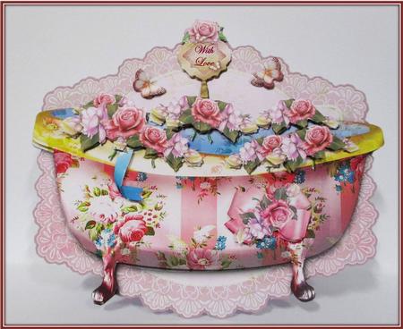 Beautiful Vintage Rose Bath Tub - CUP558762_1641 | Craftsuprint