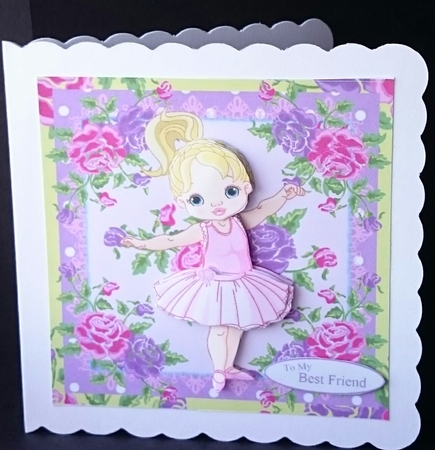 Flower Girl Dancer Topper with Decoupage - CUP716305_1865 | Craftsuprint